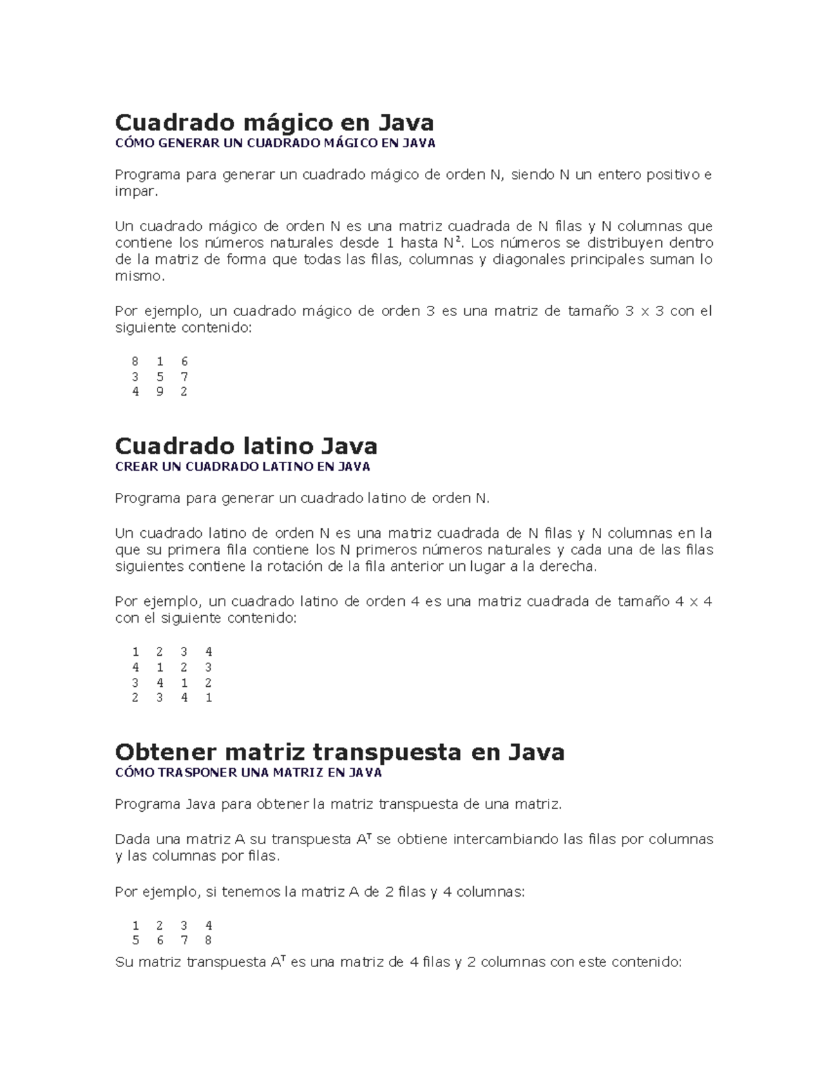 Ejercicios java - Cuadrado mágico en Java CÓMO GENERAR UN CUADRADO ...