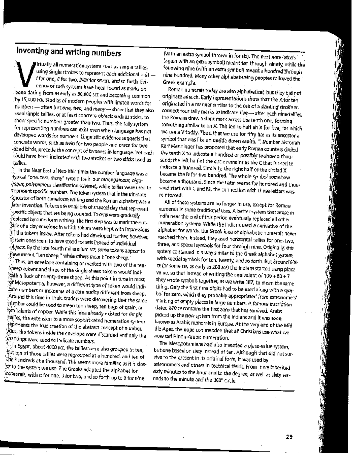 Inventing Numbers and the Wheel - 3000 - Studocu