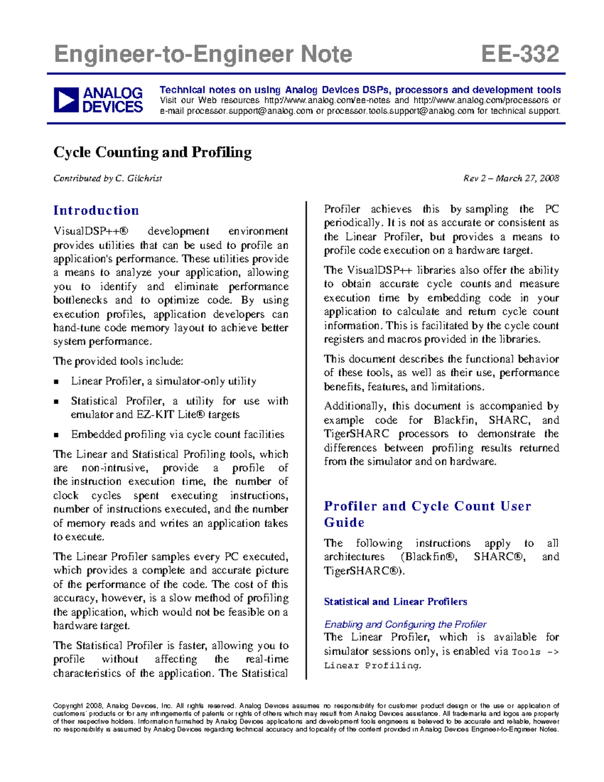 Ee-332 - Ntg - Engineer-to-Engineer Note EE- a Technical notes on using ...