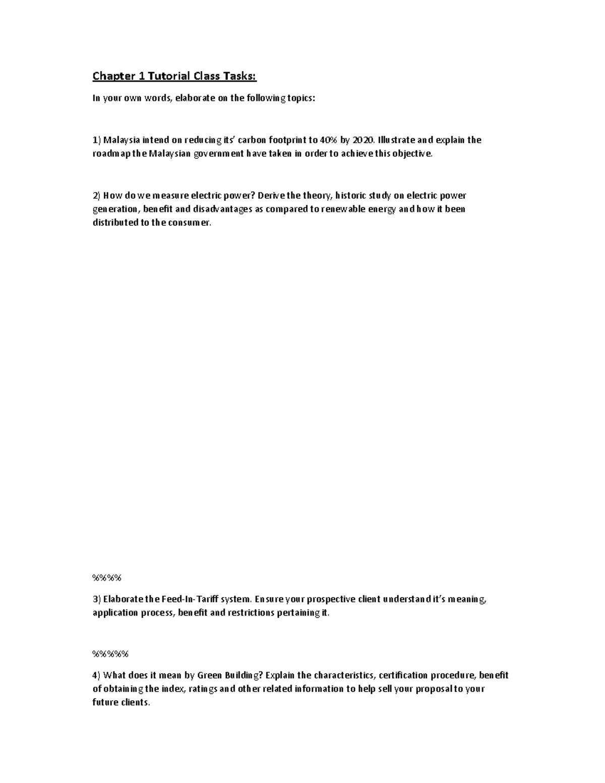 Chapter 1 Tutorial Class Tasks Chapter 1 Tutorial Class Tasks In Your Own Words Elaborate On