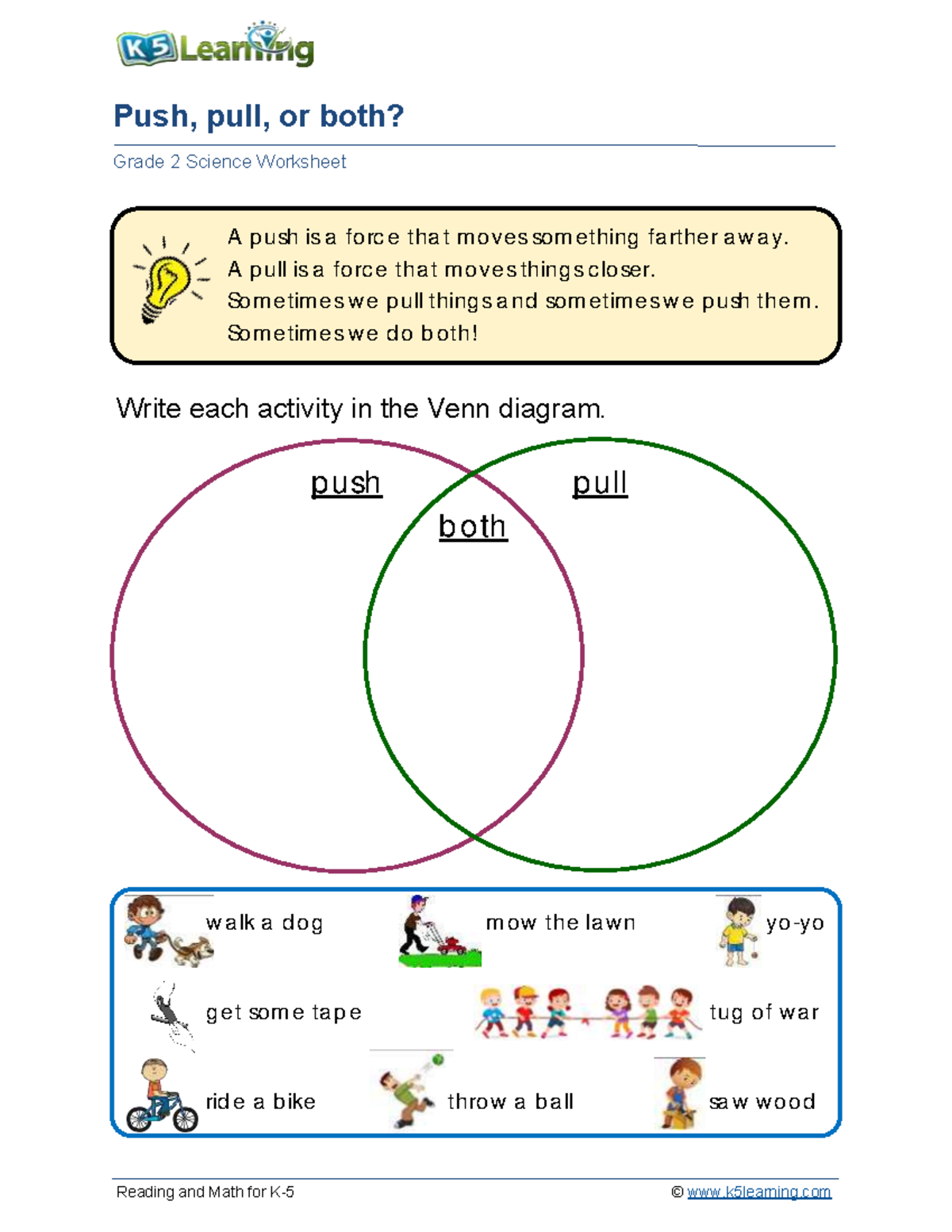 Grade 2 push pull forces a - Impacto de la ciencia y la tecnologia ...