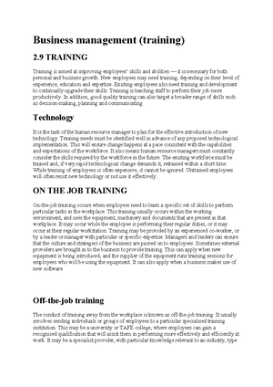 Business management notes - It is simple and quick to set up, and cheap ...