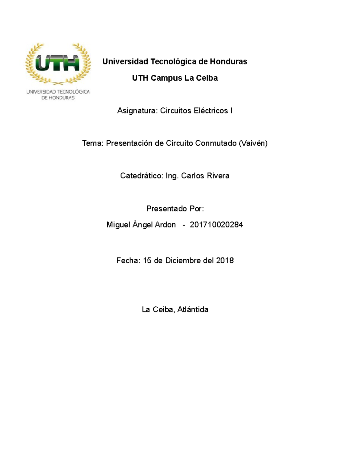 Universidad Tecnológica de Honduras - Universidad Tecnológica de ...