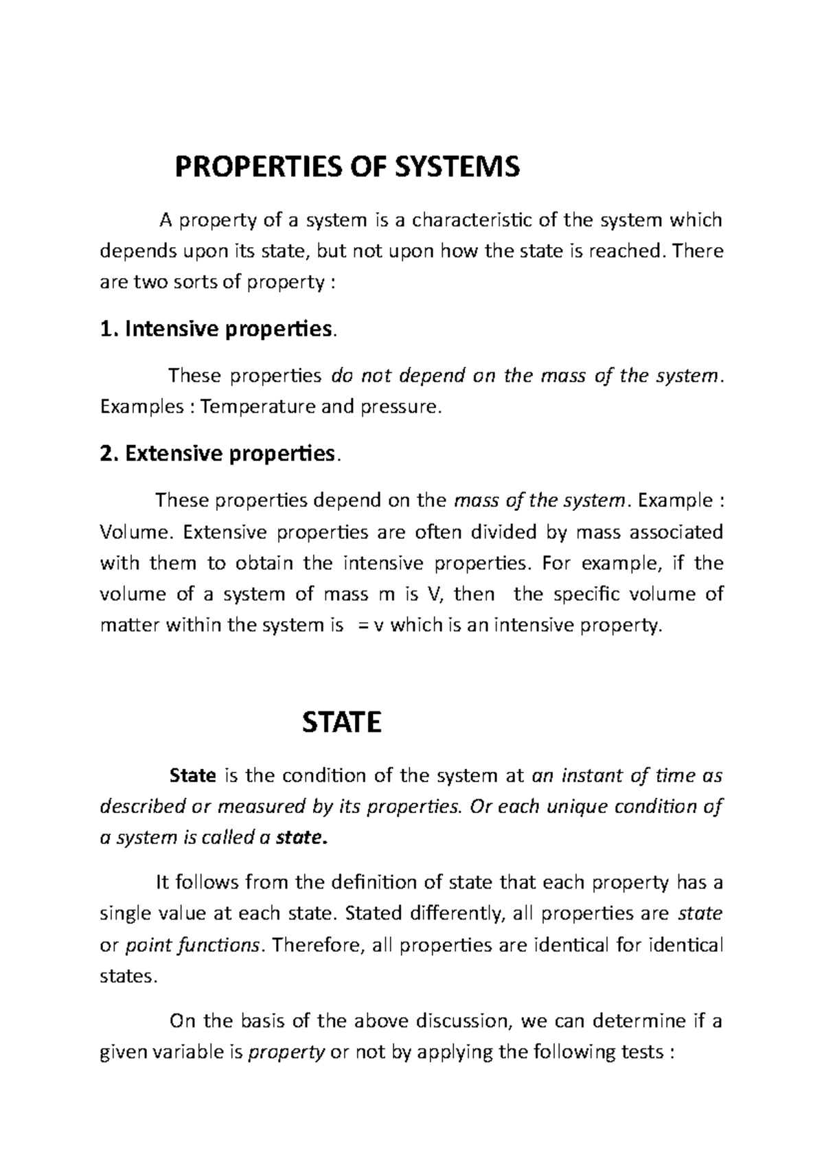 Properties OF Systems, Point Function,PATH Function - PROPERTIES OF ... Properties OF Systems, Point Function,PATH Function - PROPERTIES OF ...