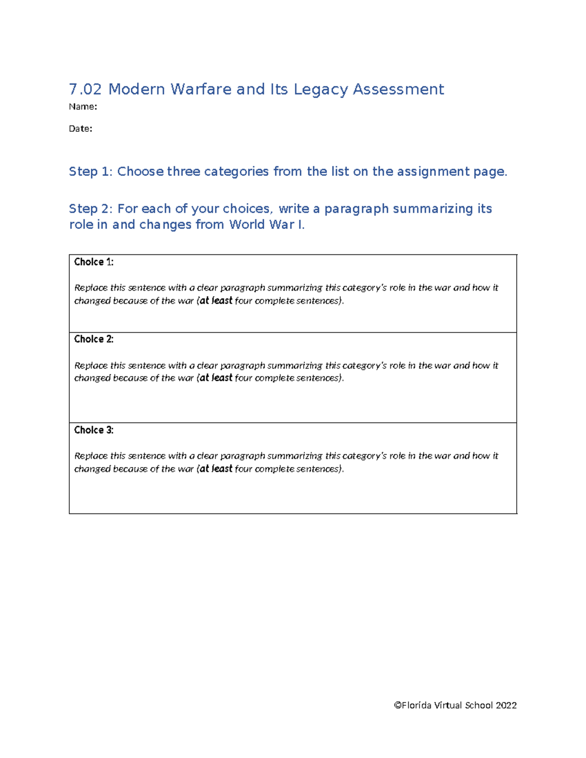 Modern warfare legacies wh yourname - 7 Modern Warfare and Its Legacy ...