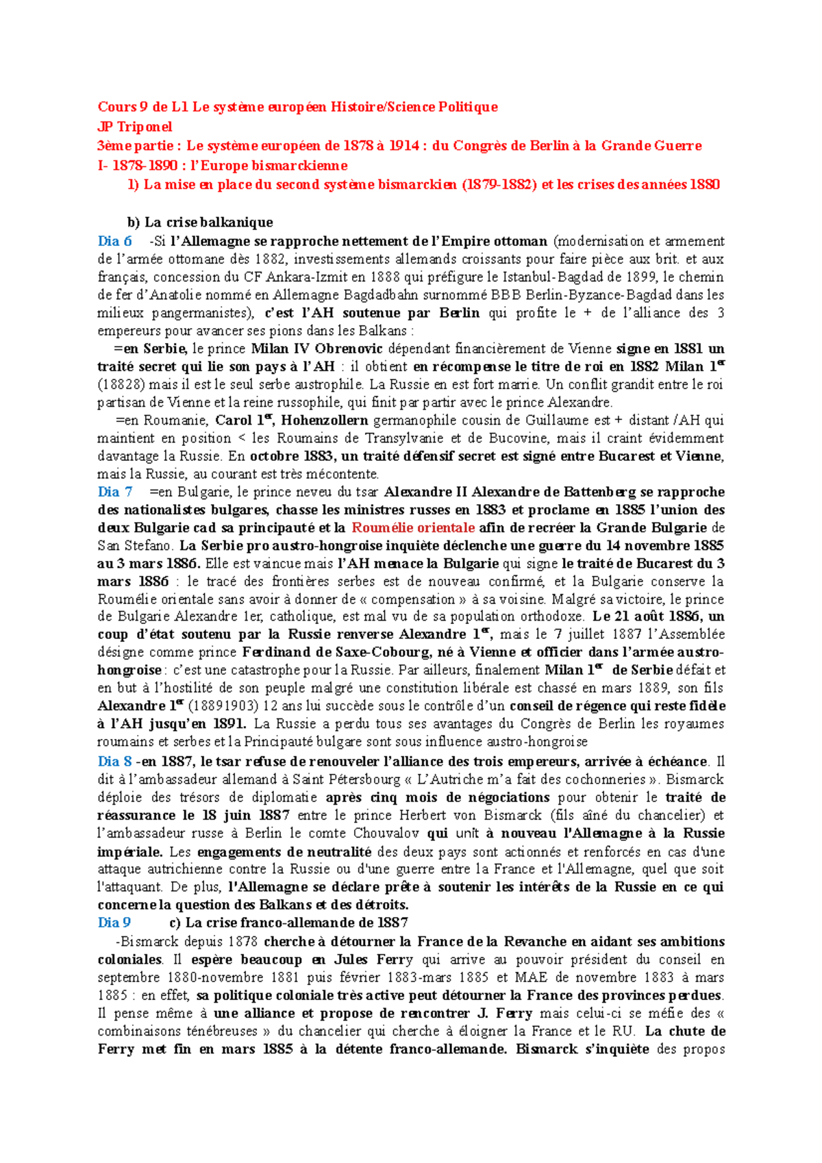 Système européen - Cours 9 de L1 Le système européen Histoire/Science ...