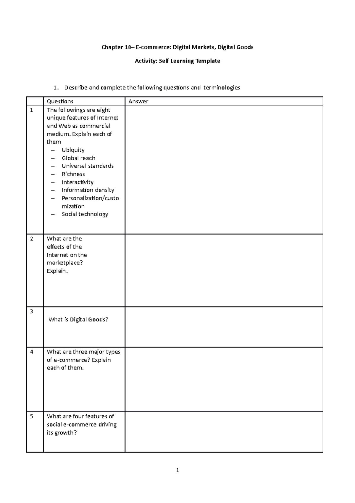 Chapter 9 10 - SLT E-commerce-Digital Markets Digital Goods - Chapter ...