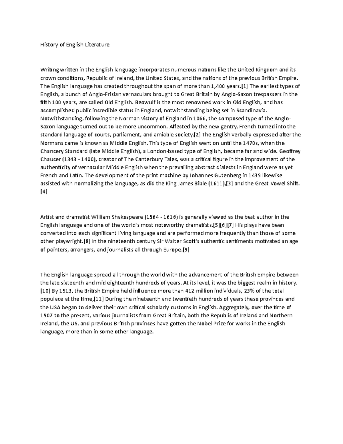 History Of English Literature History Of English Literature Writing history-of-english-literature-history-of-english-literature-writing