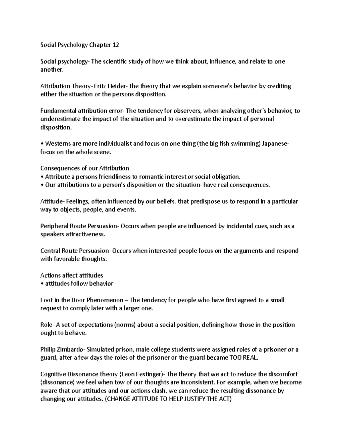 Chapter 12 Psych. - Social Psychology Chapter 12 Social The scientific ...