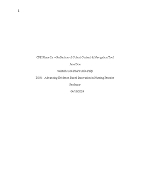 Phase 1 Reflection Summary - Phase 1 Reflection Summary Western ...