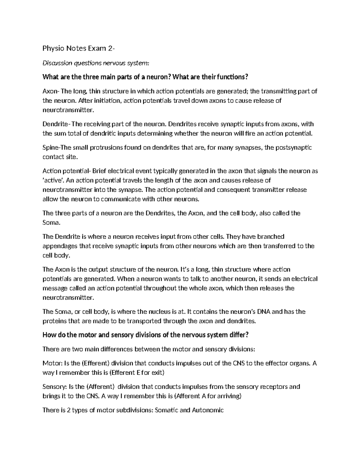 Physio Notes Exam 2 - respiratory system - Physio Notes Exam 2 ...