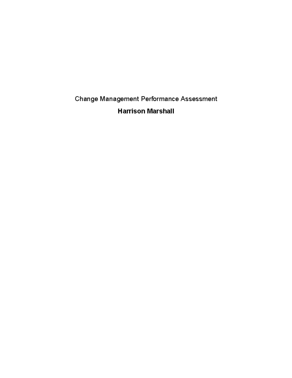 Change Managment-C721-Task Test - Change Management Performance ...