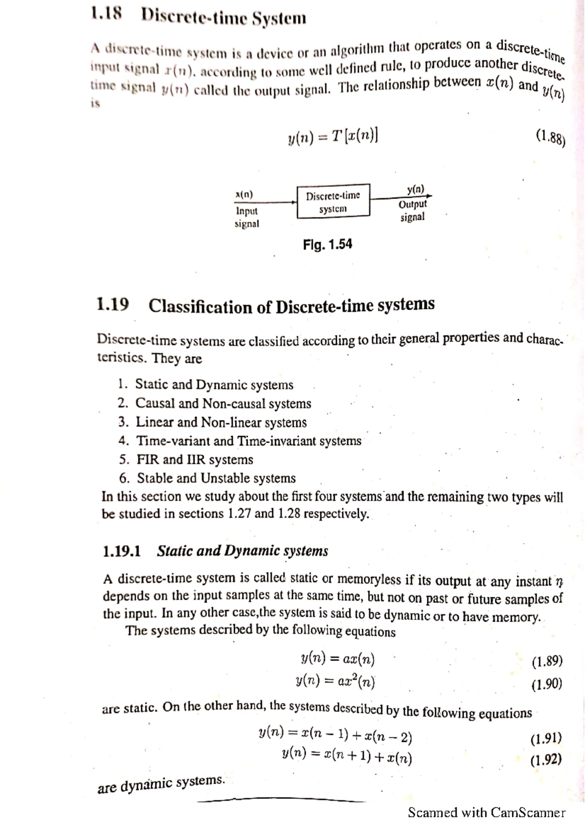 Discrete Time system - 1 System A system is a device or an algorithm ...