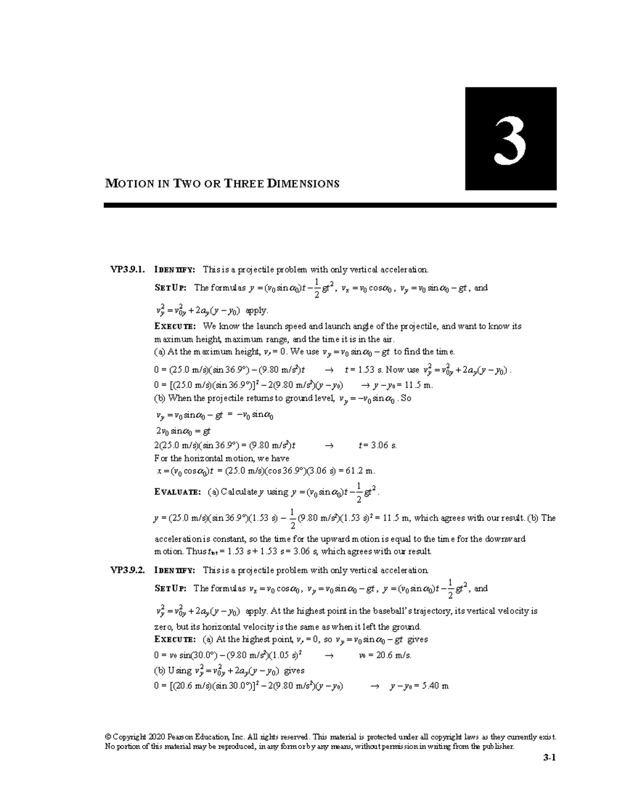 Univ Phys 15 ISM ch03 - physics - © Copyright 2020 Pearson Education ...