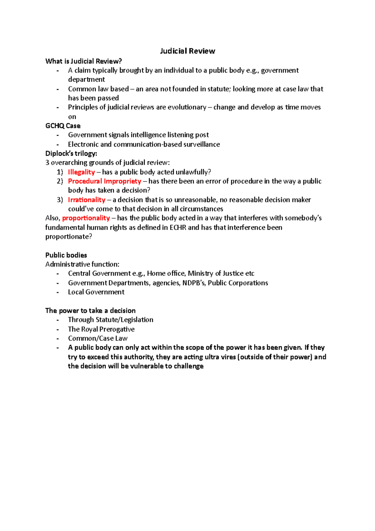 Judicial Review - different law modules - Judicial Review What is ...