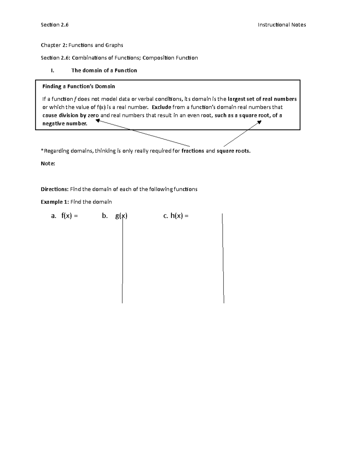 Section 2.6 Notes - Chapter 2: Functions and Graphs Section 2 ...