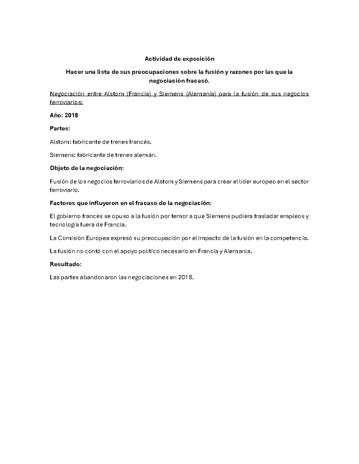 Actividad de exposición - Actividad de exposición Hacer una lista de ...