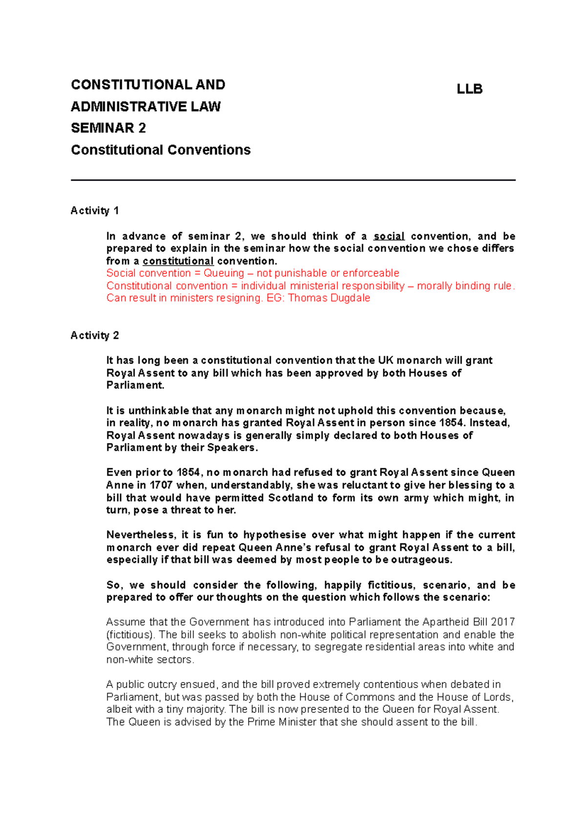 Constitutional and administrative law - CONSTITUTIONAL AND LLB ...