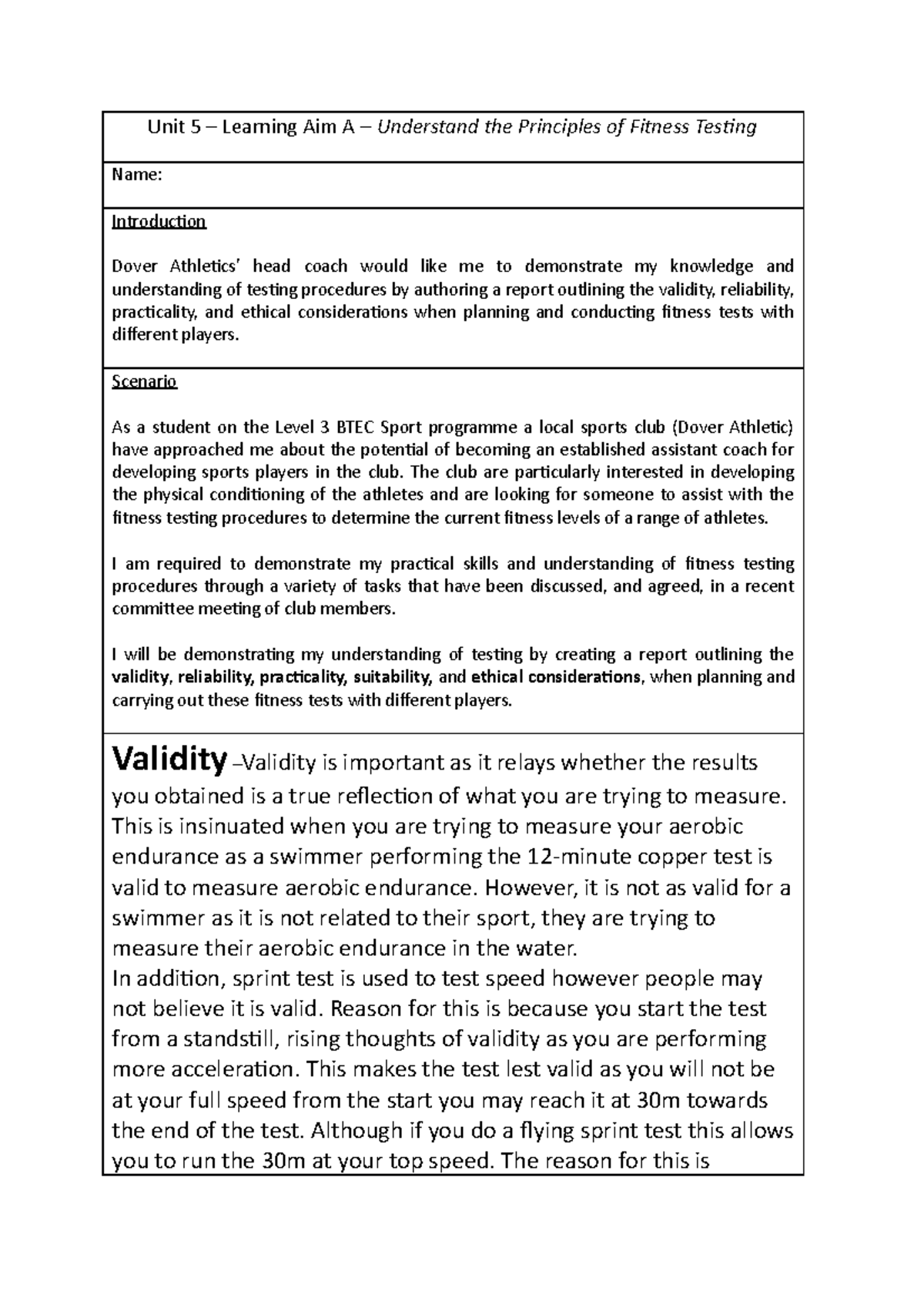 document 6099999 - Unit 5 – Learning Aim A – Understand the Principles ...