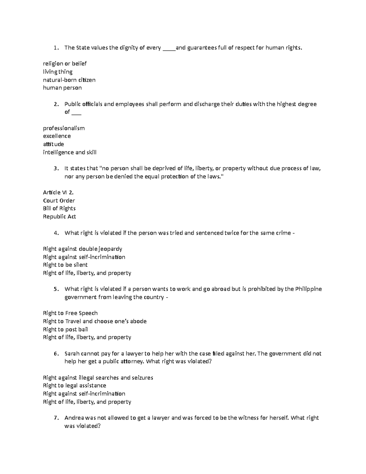 CSC Reviewer - HEre are some practical questions in CSC - The State ...