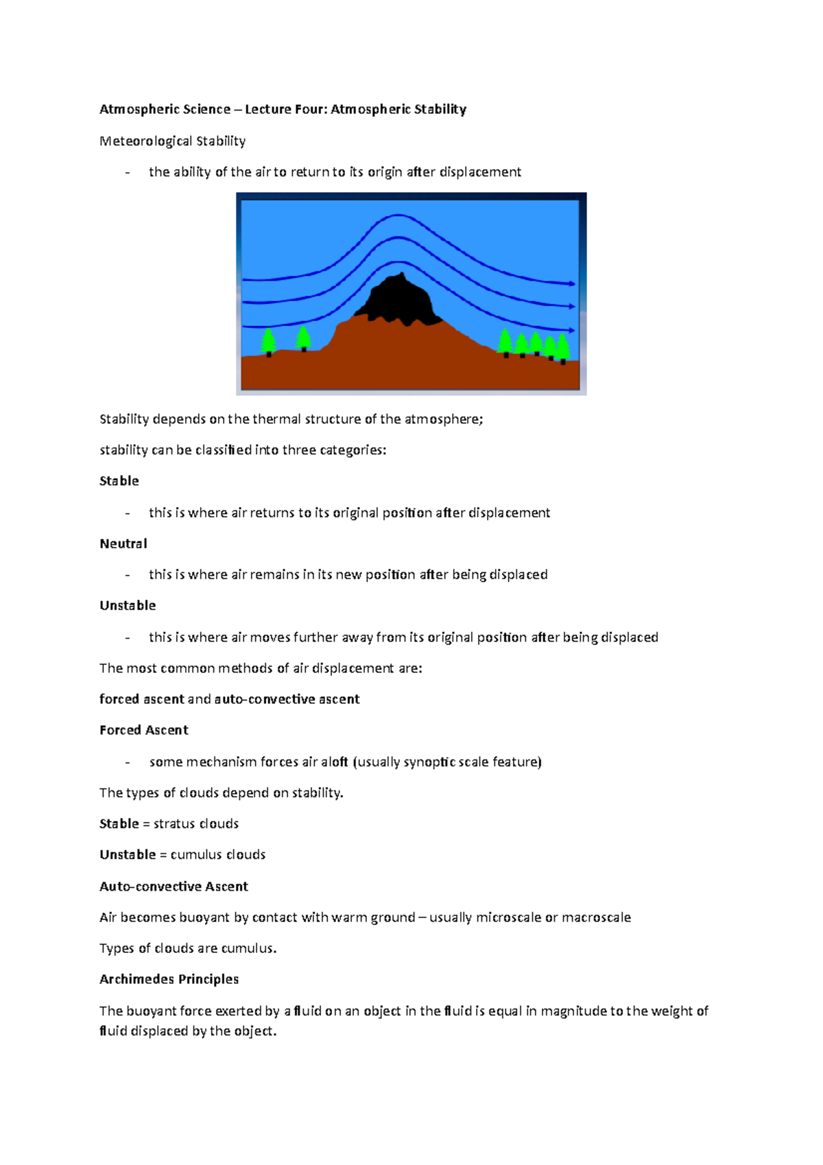 1304NSC Lecture Notes - Atmospheric Science Lecture Four: Atmospheric ...