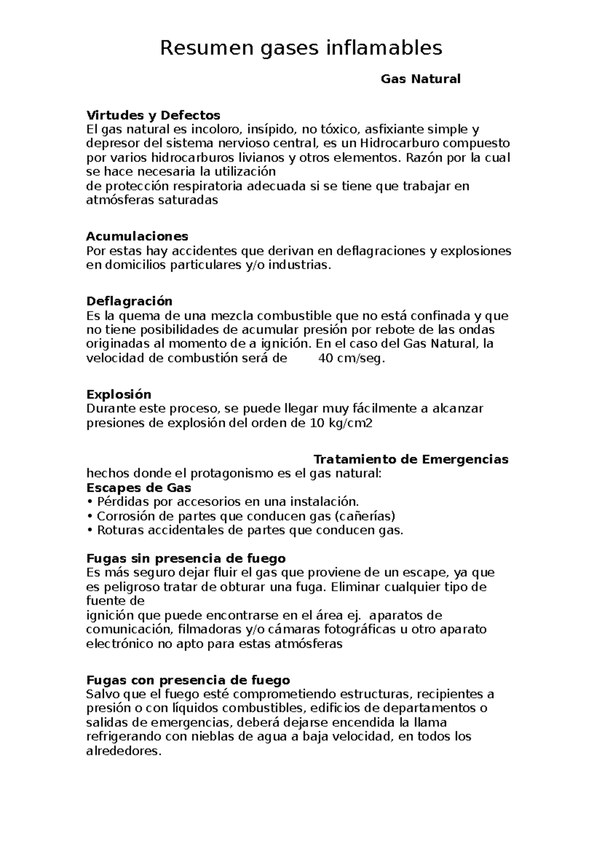 Resumen de gases inflamables - Gas Natural Virtudes y Defectos El gas ...
