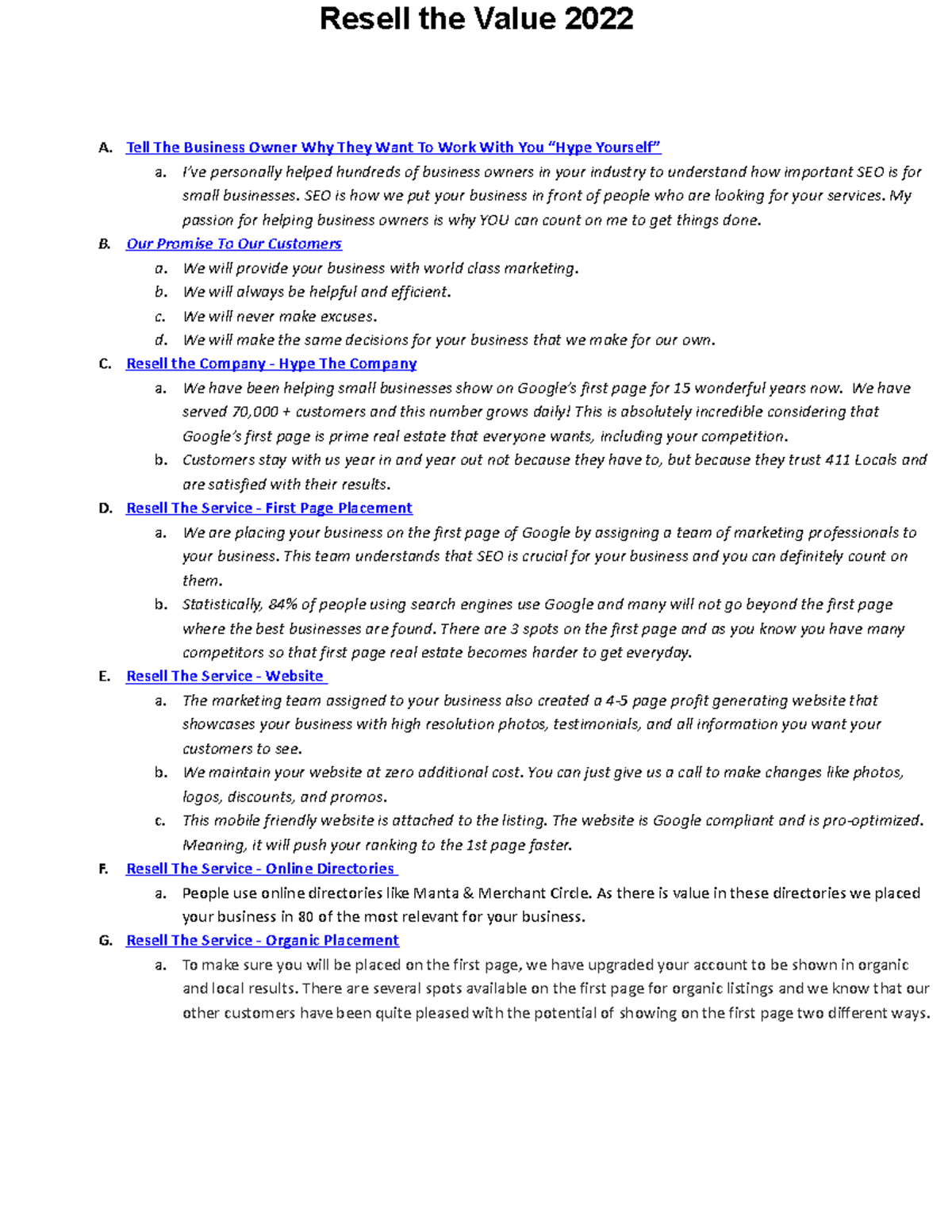 Resell the Value 2022 - SADSD - Resell the Value 2022 A. Tell The ...