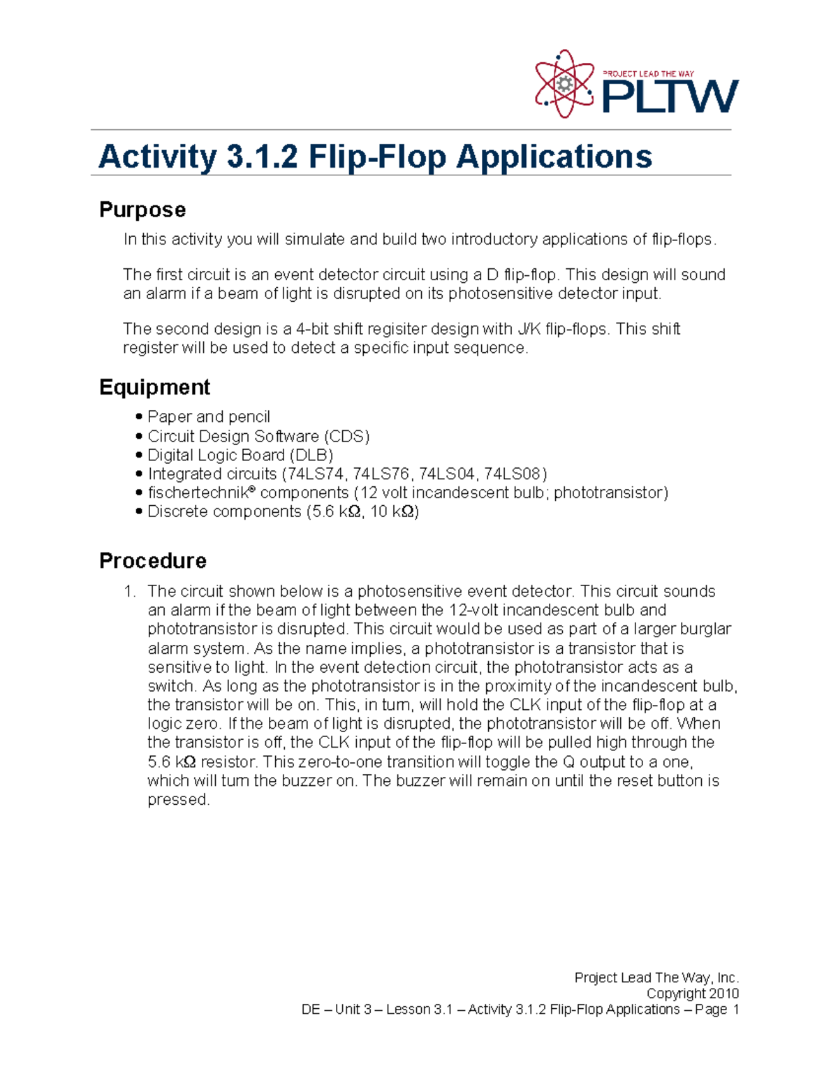 A3 1 2flipflopapplications - Activity 3.1 Flip-Flop Applications ...