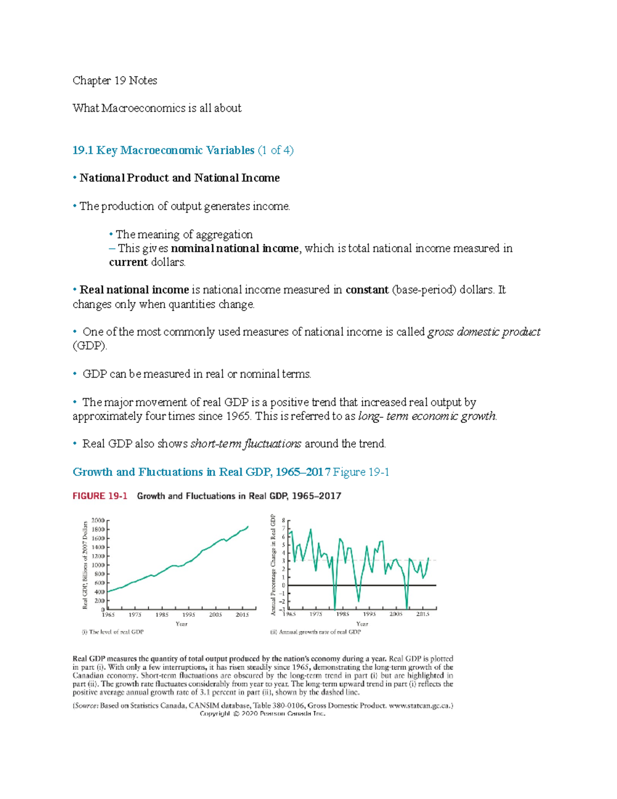 Chapter 19 Notes - Chapter 19 Notes What Macroeconomics is all about 19 ...