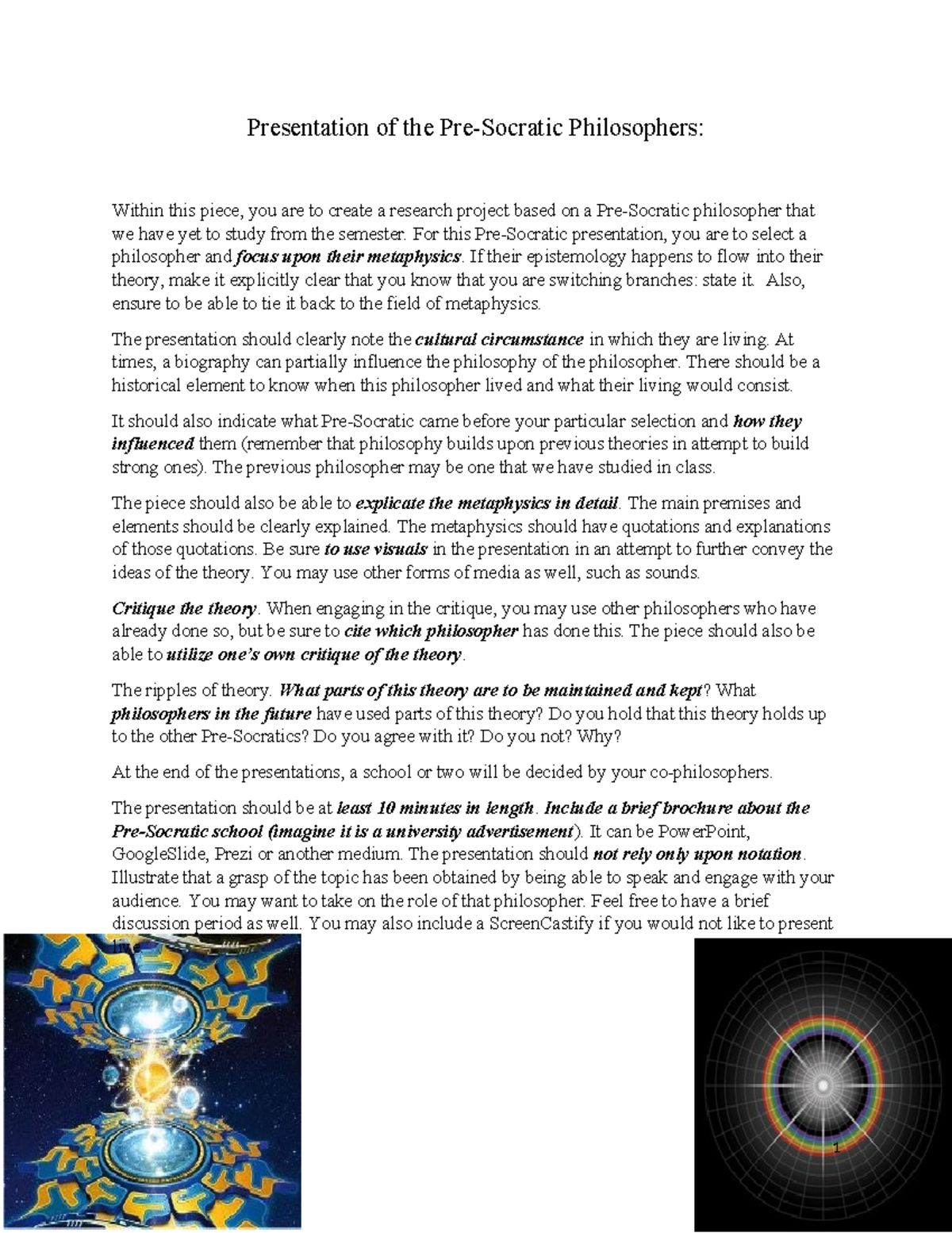 Presentation Pre Socratic TAV - Presentation of the Pre-Socratic ...