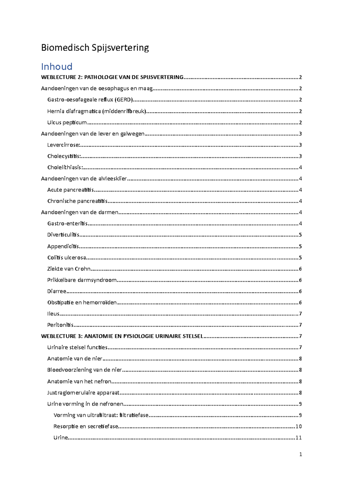 Biomedisch Spijsvertering - Biomedisch Spijsvertering WEBLECTURE 2 ...