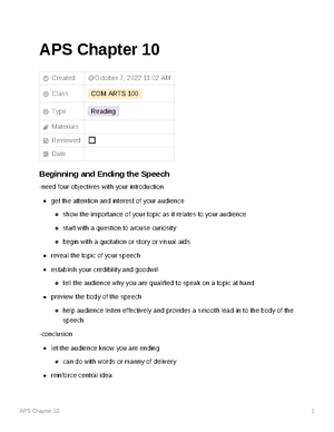 APS Chapter 5 - Studocu