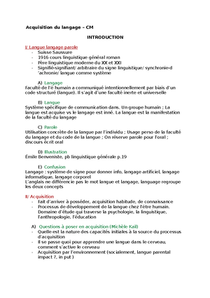 Acquisition et didactique des langues - Acquisition et didactique des ...