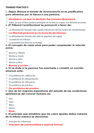 TP 1 Teoría - Trabajo Práctico Número 1 Teoría de la Argumentación Jurídica DERECHO ...