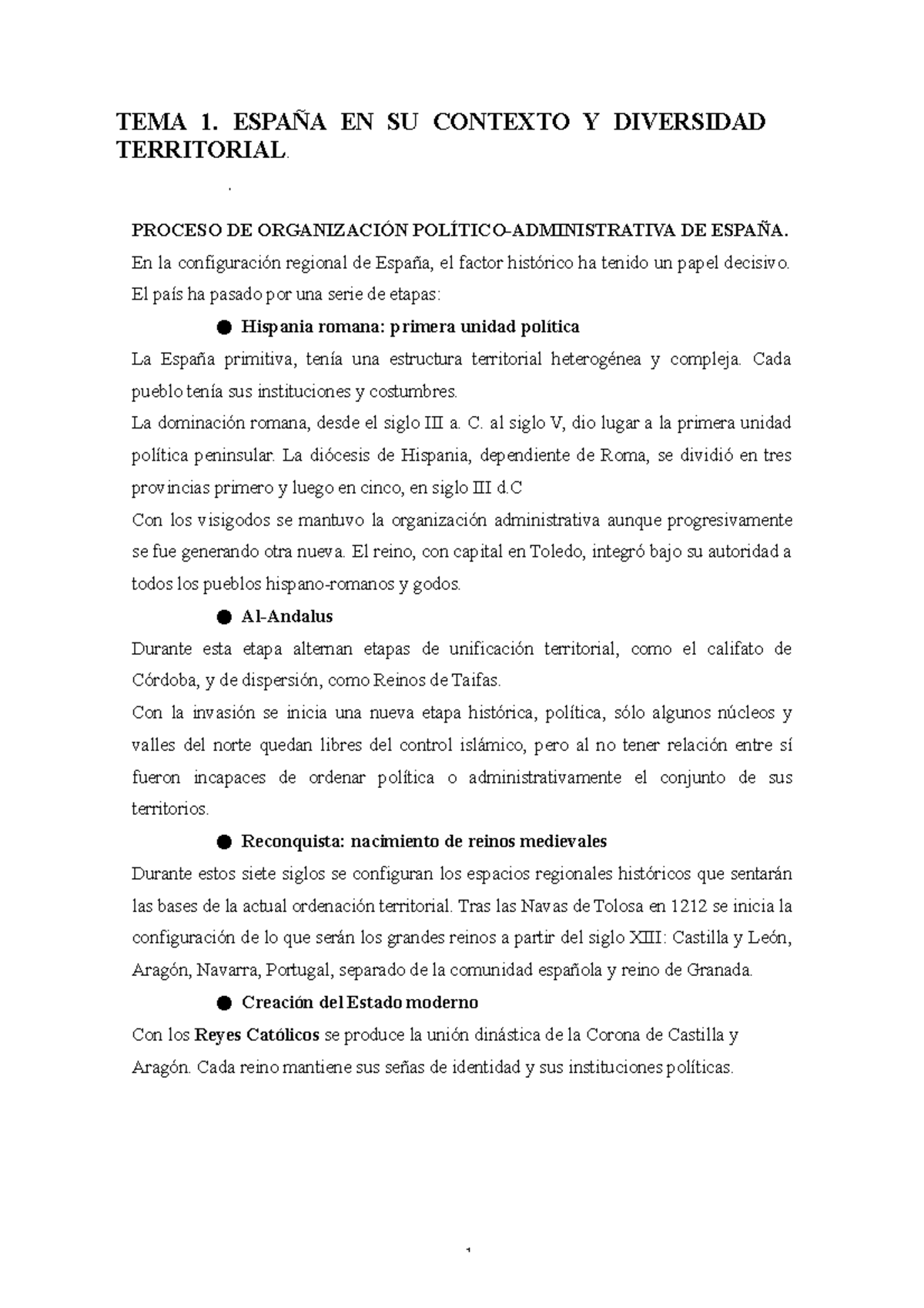 Tema1 España en su contexto y diversidad - TEMA 1. ESPAÑA EN SU ...