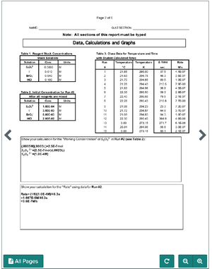 Chem 152 lab 5 - 152 Lab 5 Report: Thermodynamics II, Temp. Dependence ...