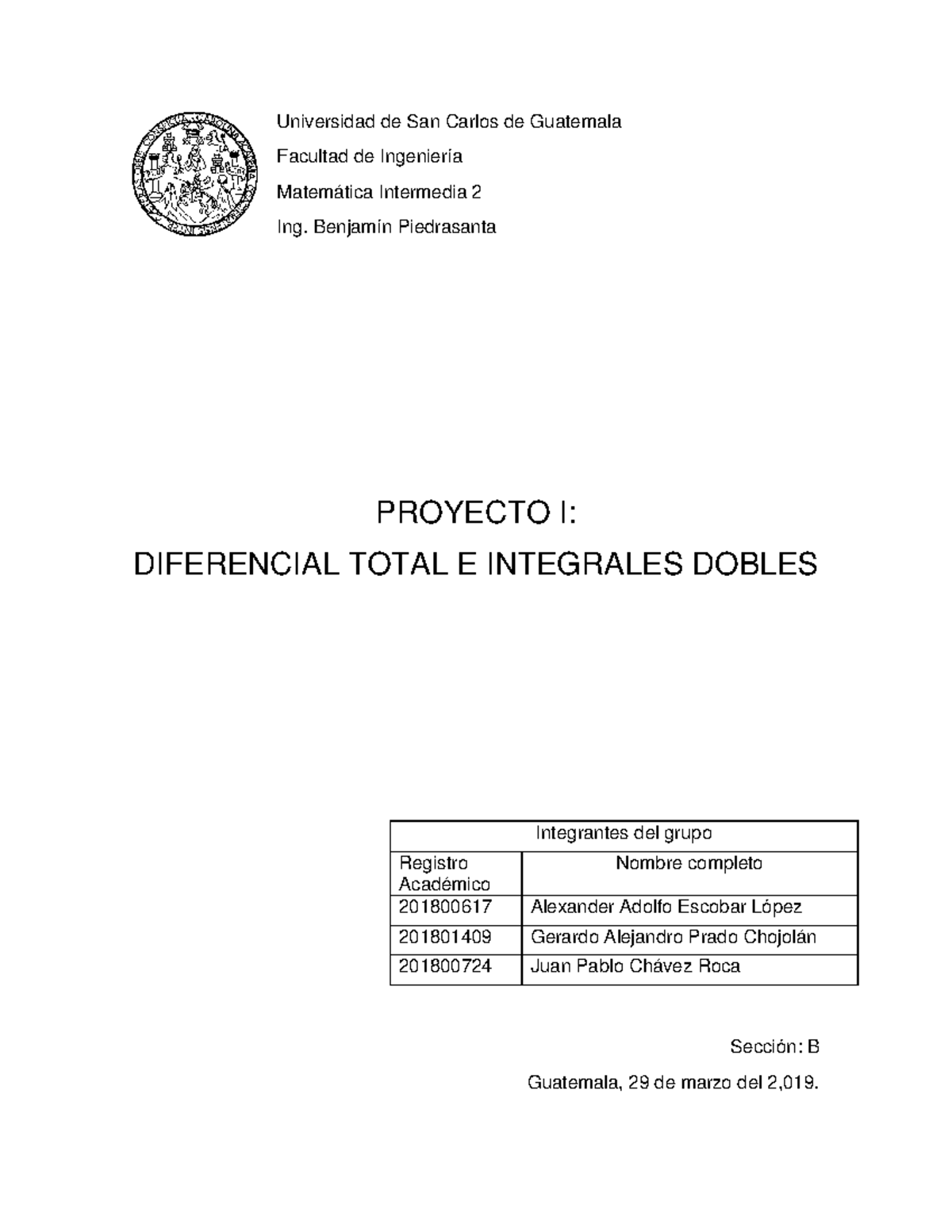 Proyecto Final -Intermedia 2- 2019S1 - Warning: TT: undefined function: 32 Warning: TT ...