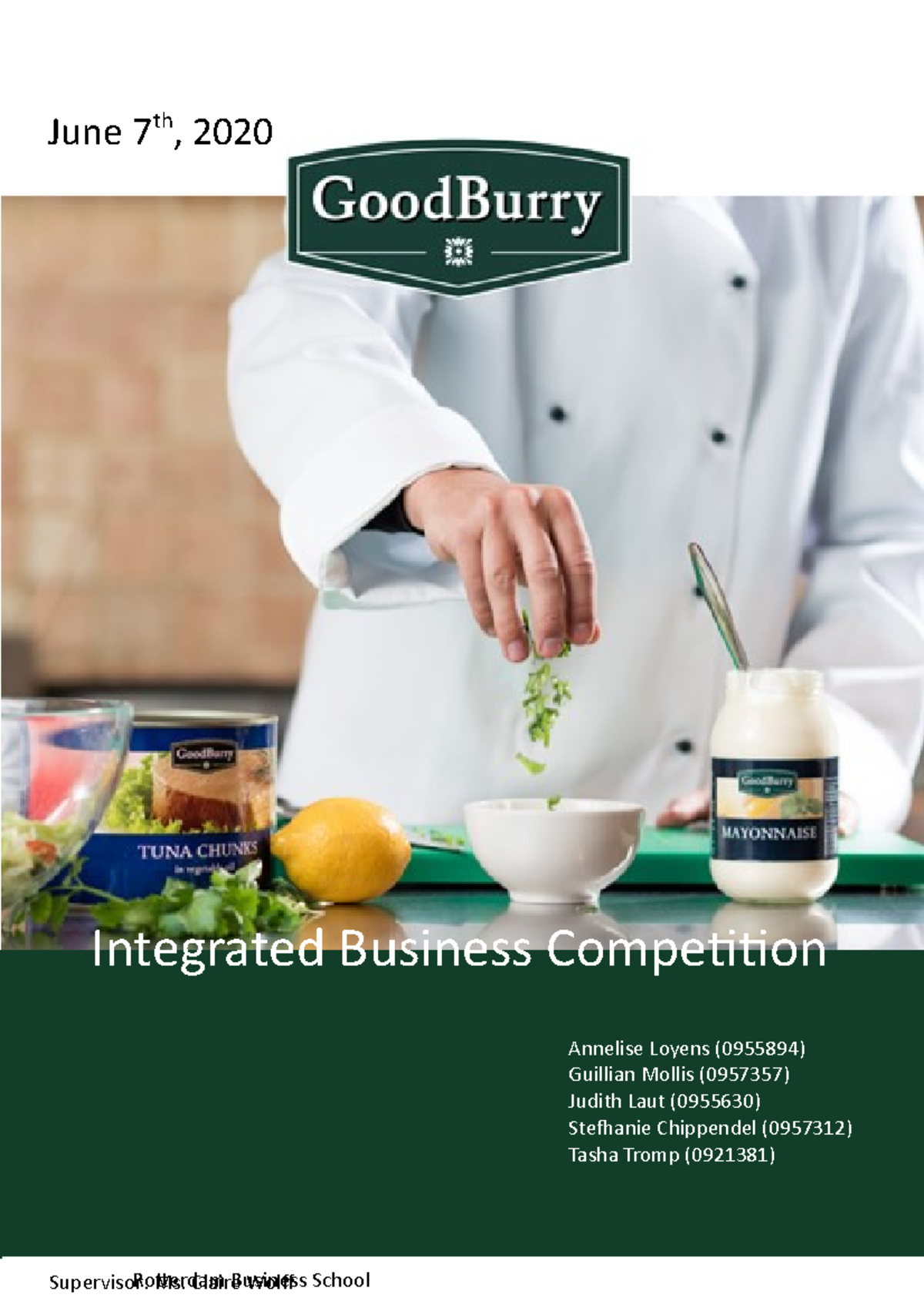 Research Proposal - Good Burry - 304 - Group E (4)[1587] - June 7 th ...