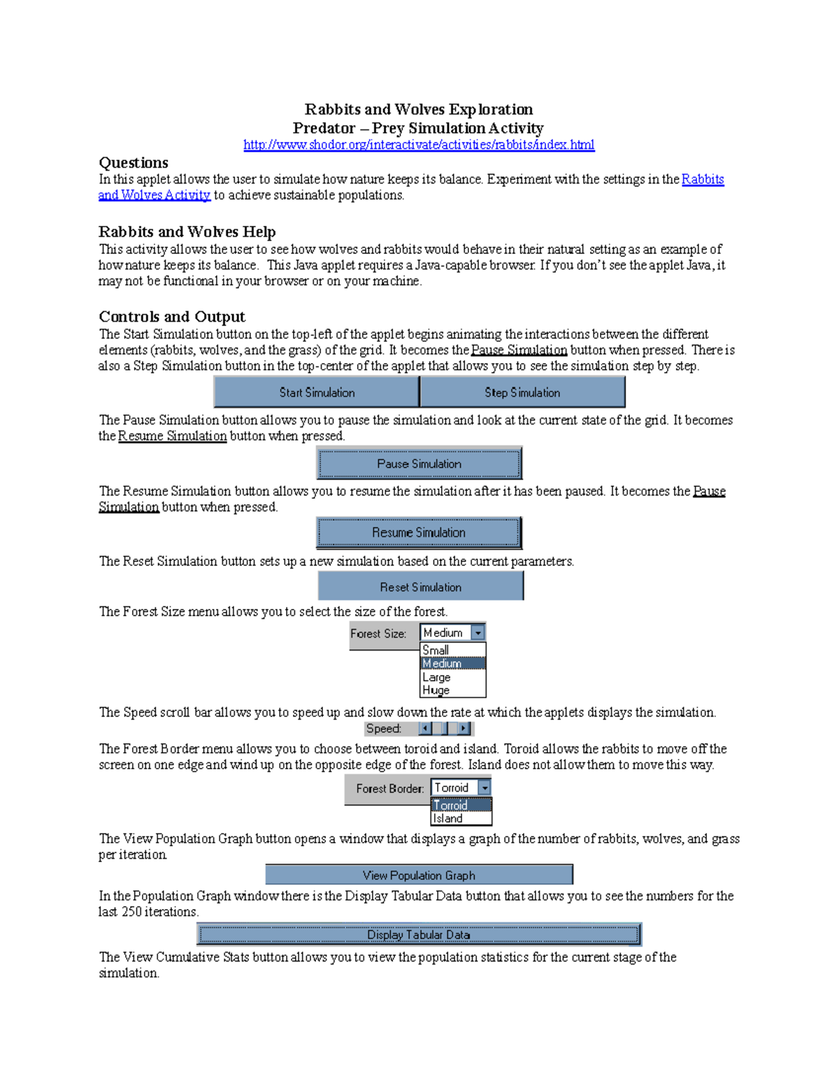 Biotechnology - Rabbits and Wolves exploration - Rabbits and Wolves ...