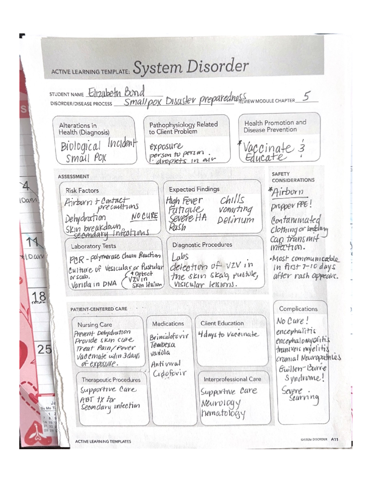 System Disorder - template for remediation cms - RN 330A - Studocu
