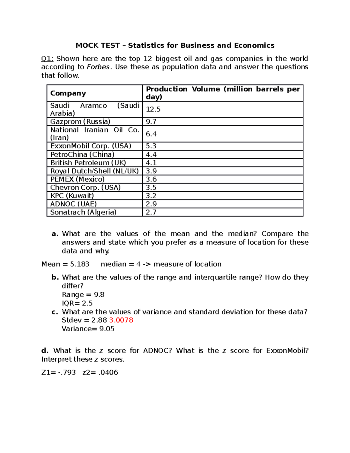 MOCK-TEST-2 - XSTK thầy Hải Dương NEU - MOCK TEST – Statistics for ...