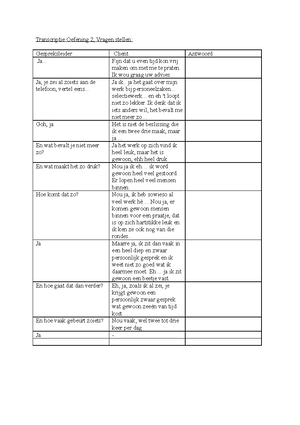 Transcript Voorbeeld Oefening 1 - Oefening 1 – Herkennen ...
