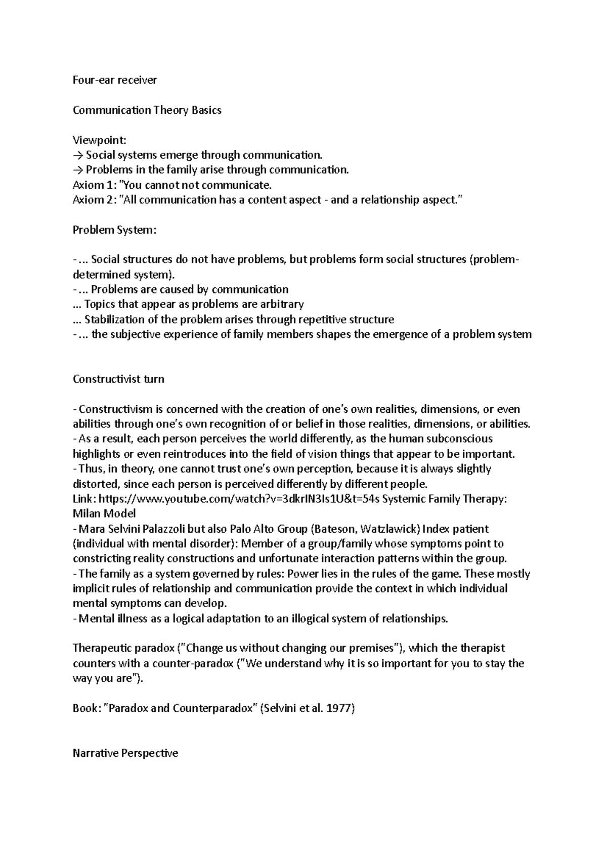 Four - Social Psychology - Four-ear receiver Communication Theory ...