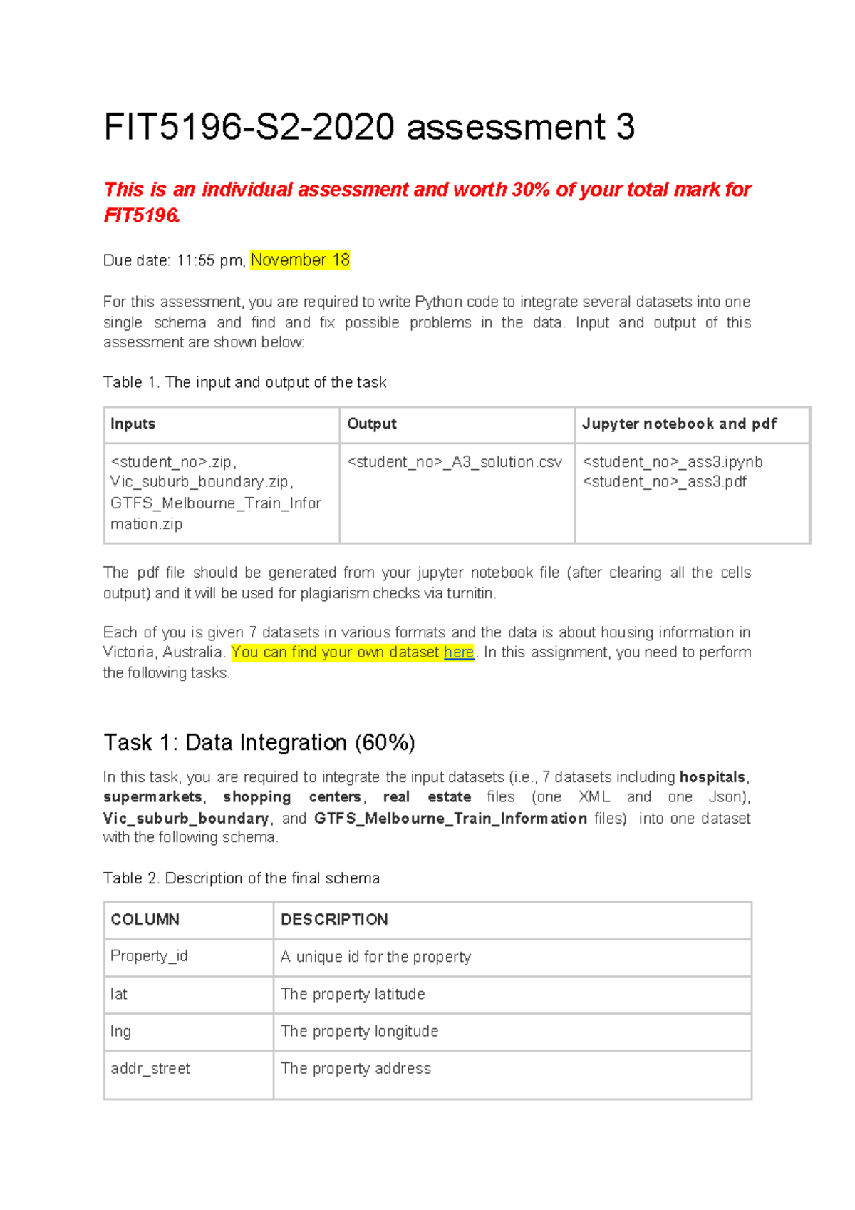 FIT5196-S2-2020 assessment 3 - FIT5196-S2-2020 assessment 3 This is an ...