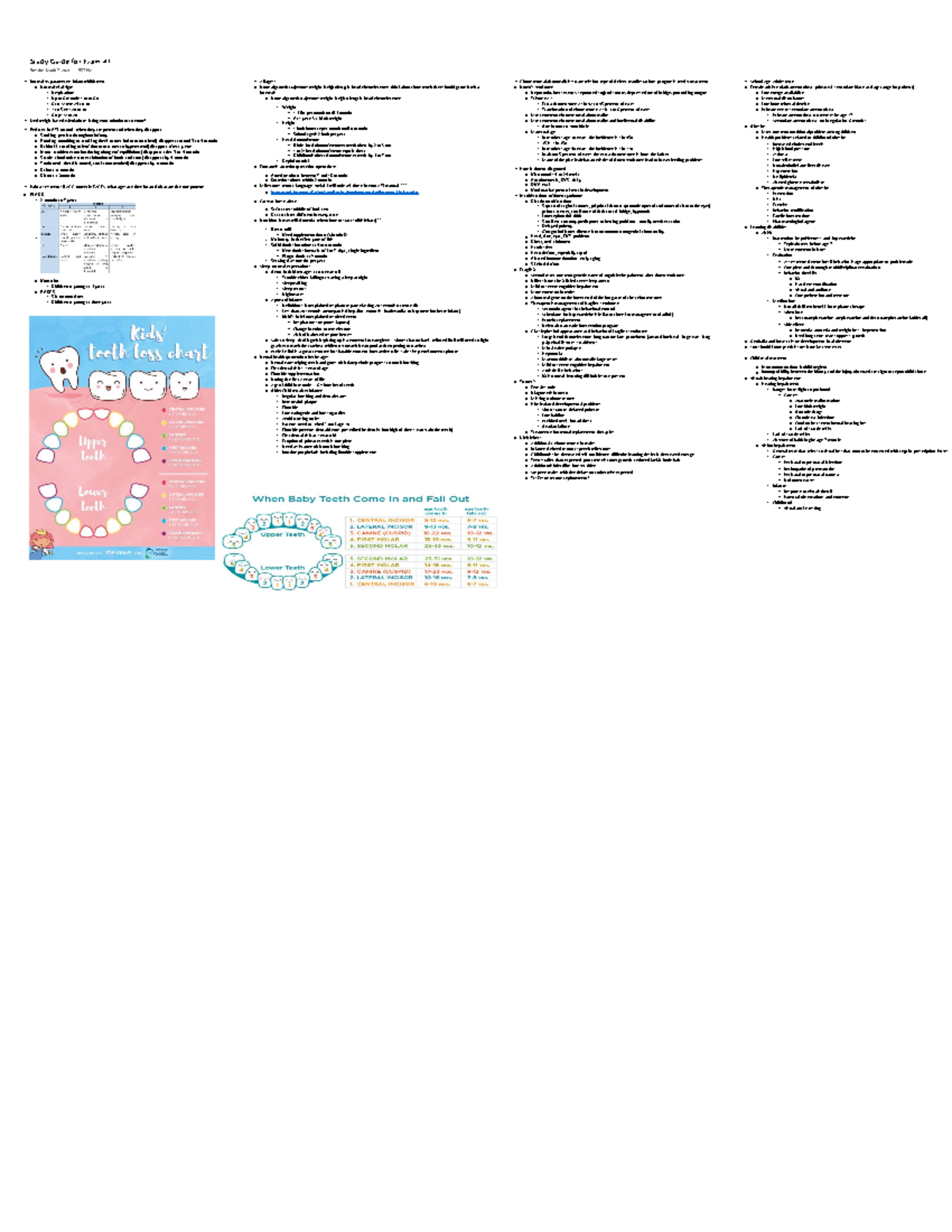 Pediatrics study guide - Normal VS parameters-infant/child/teen Normal ...