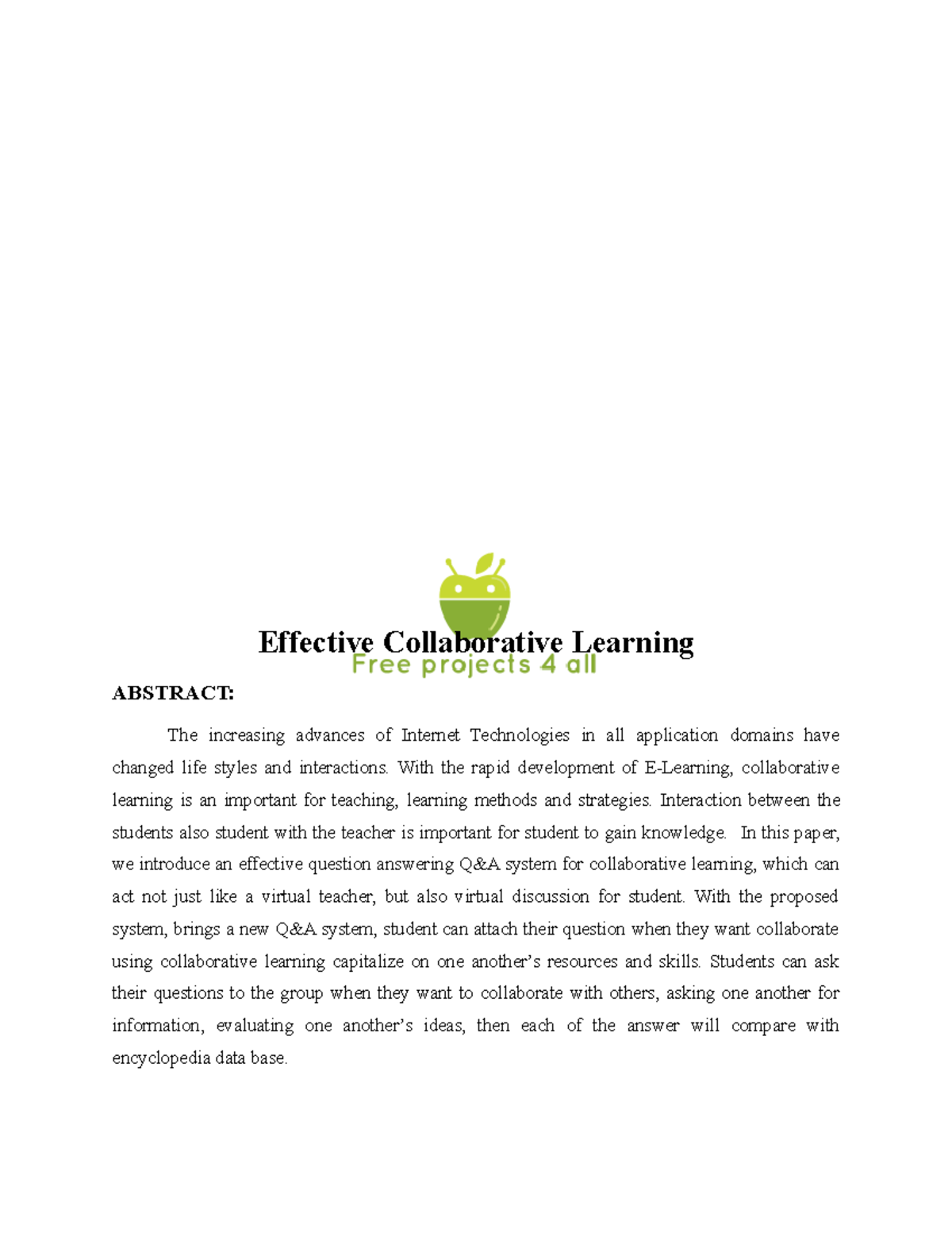 Effective-colloborative-learning - Effective Collaborative Learning ...