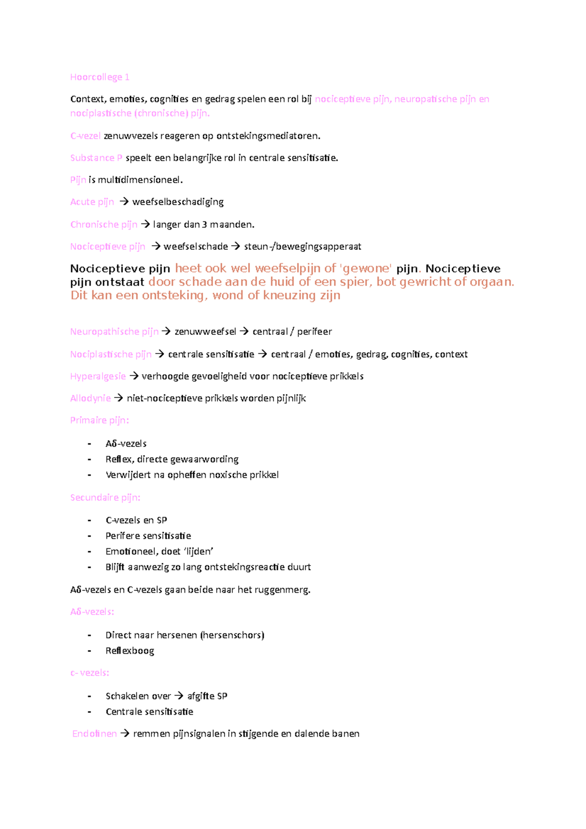 Aantekeningen Hc Periode 2 Hoorcollege 1 Context Emoies Cogniies