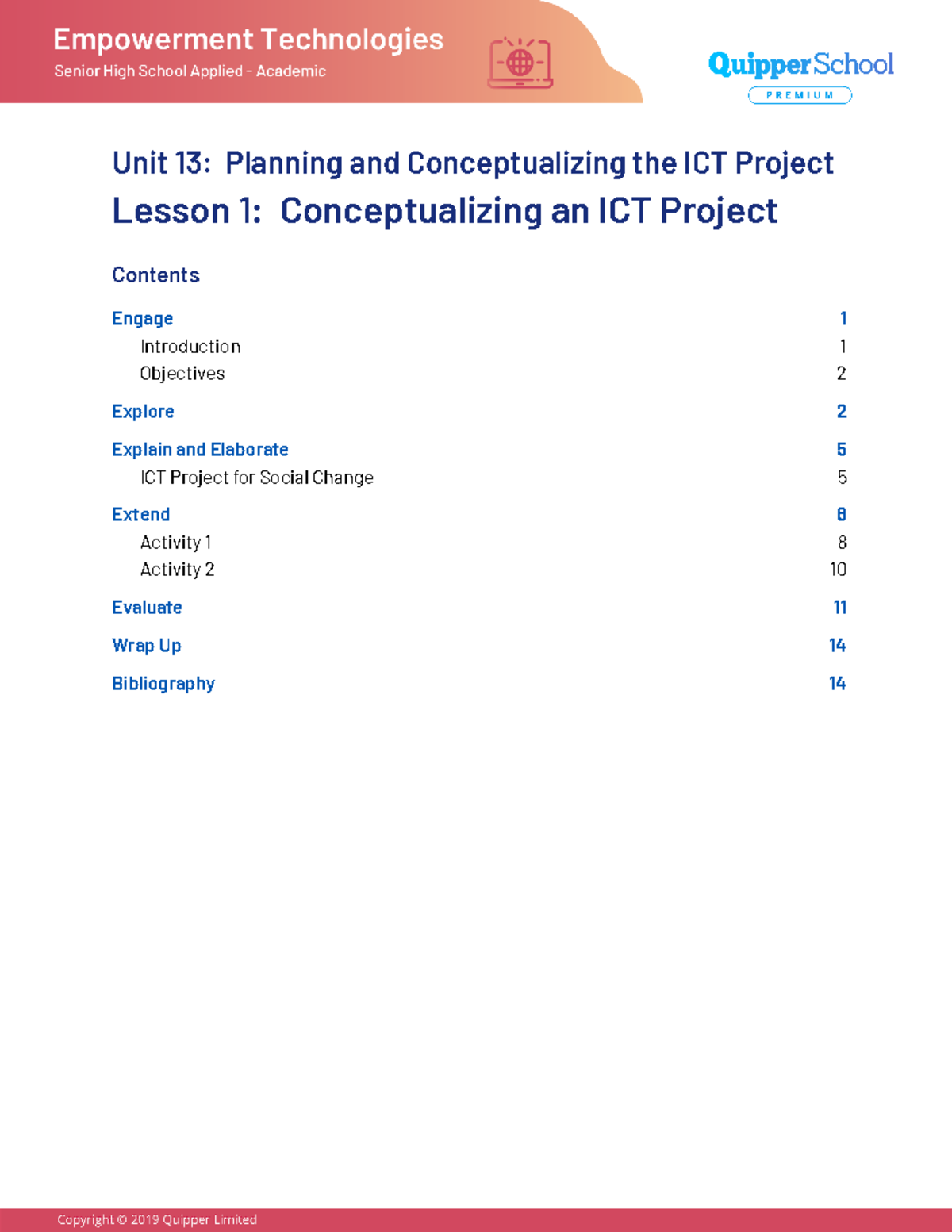 EMT 11 12 Q2 1301 EMPOWERMENT TECHNOLOGIES GRADE - Unit 13: Planning ...