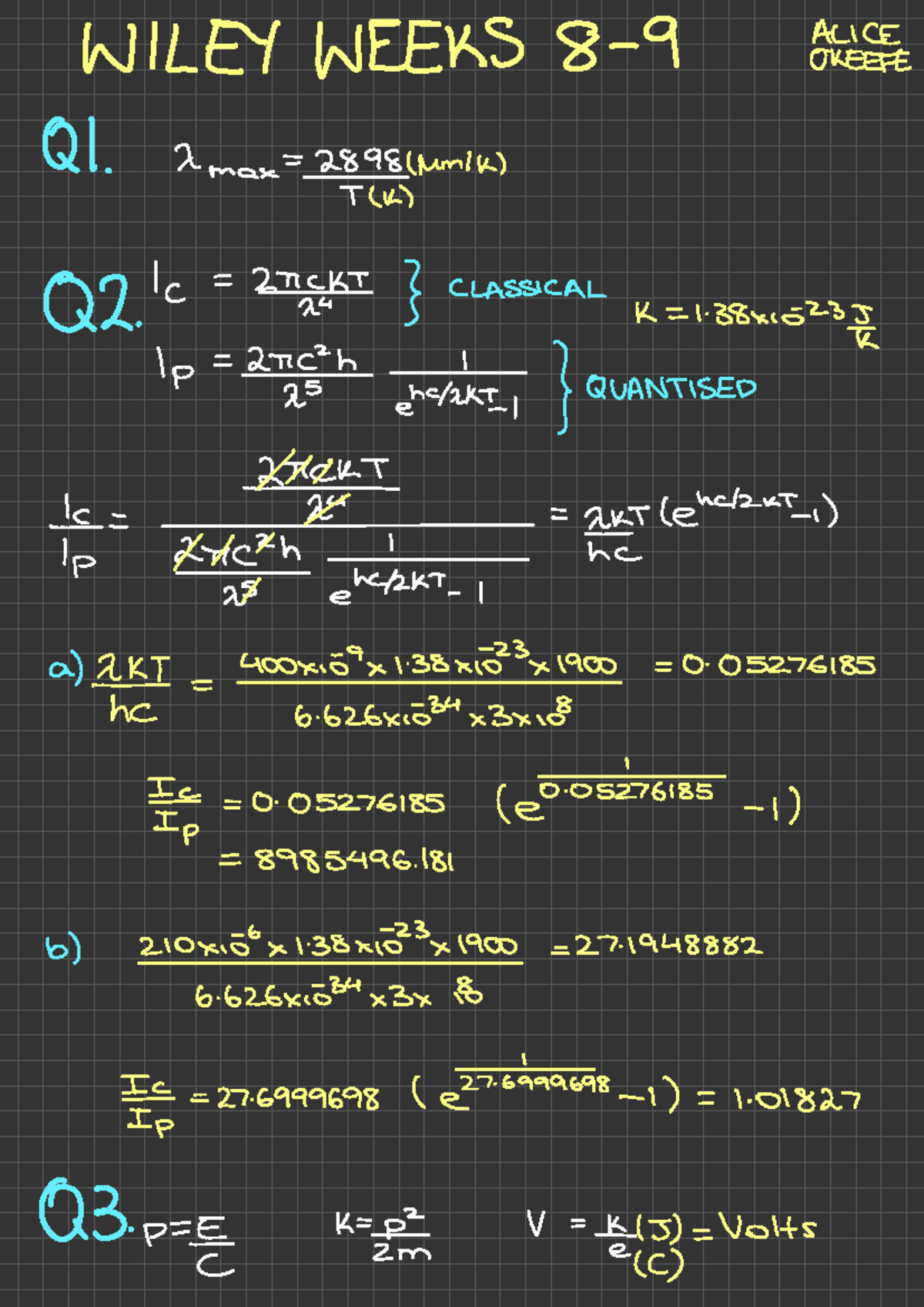 Wiley PHYS142 Weeks 8-9 - PHYS143 - Studocu