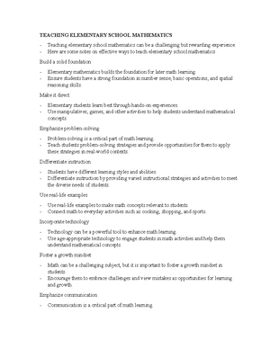 Teaching Elementary School Mathematics Notes 4 - Use inquiry-based ...